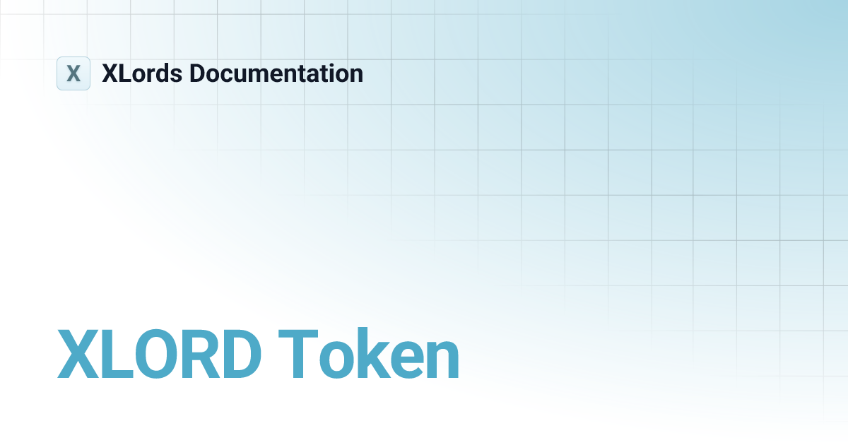 XLORD Token | XLords Documentation