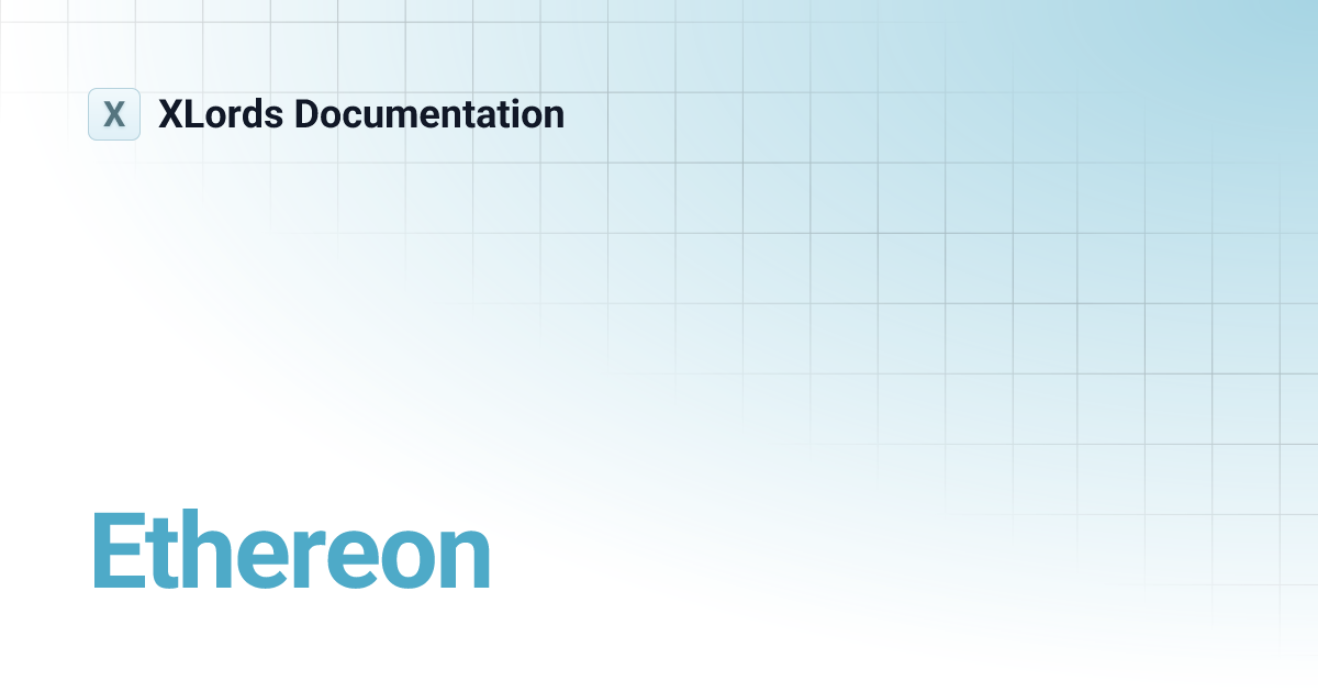 Ethereon | XLords Documentation